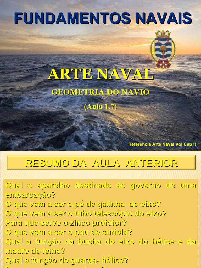 4-Aula 1.8 Geometria do navio-2024 | PDF | Flutuabilidade | Navios