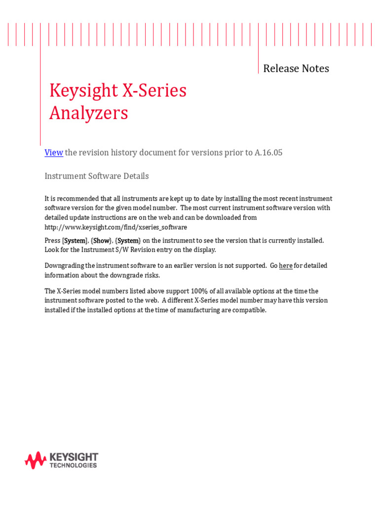 Keysight X-Series RELEASE NOTES | PDF | Lte Advanced ...