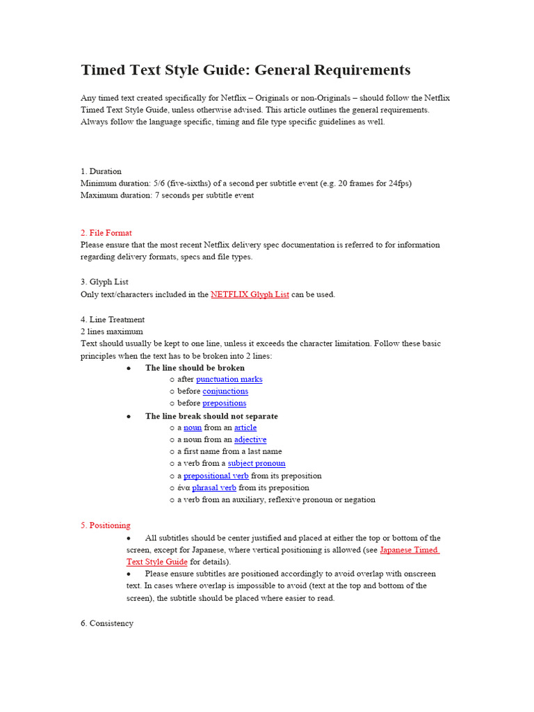 Subtitle Guide Netflix | PDF | Verb | Translations