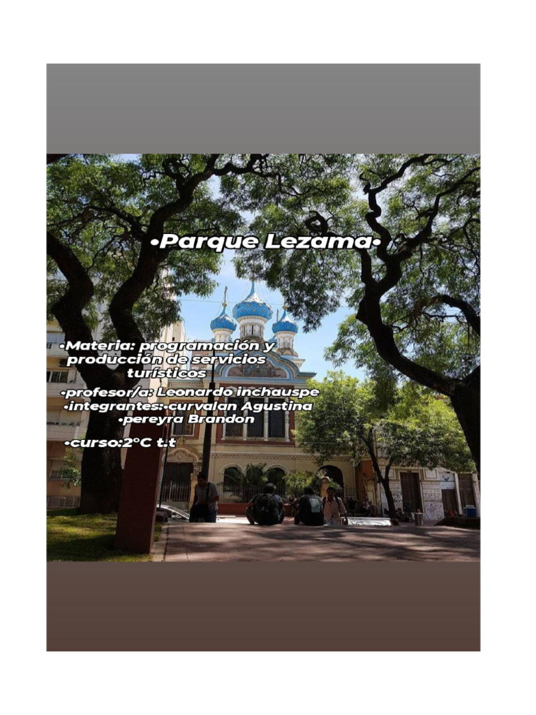 Parque Lezama | PDF | Buenos Aires