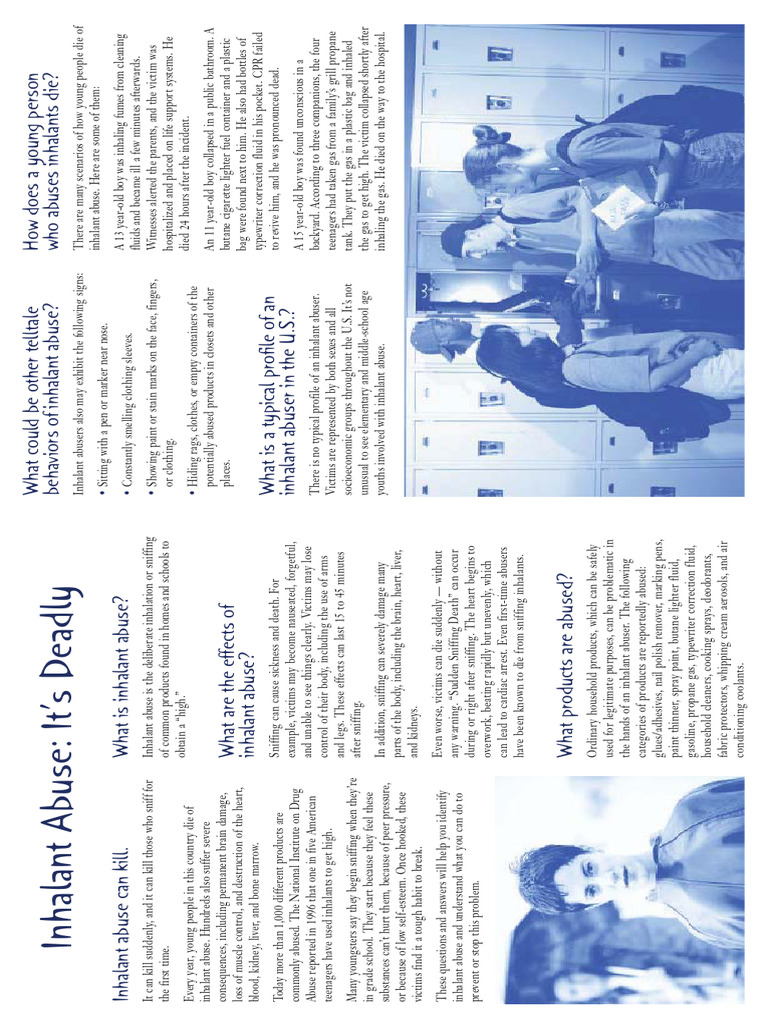 Brochure On Inhalants | PDF | Clinical Medicine | Medical Specialties