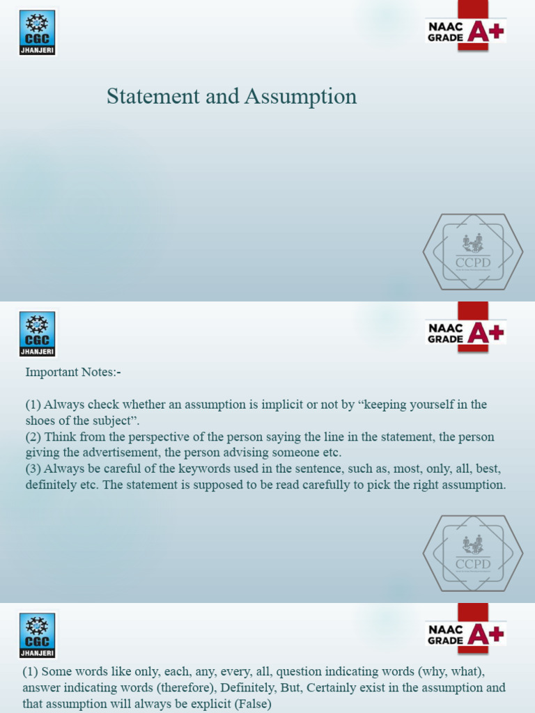 Statement and Assumption | PDF | Coca Cola | Pepsi