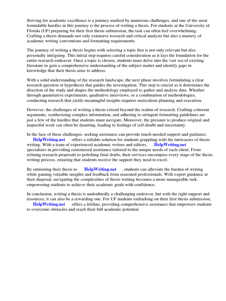 Thesis Writing Guide for UF Students | PDF | Capital Structure | Methodology