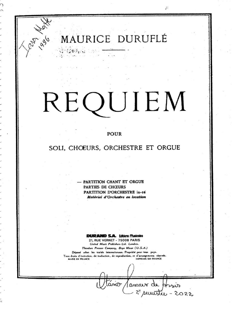 Duruflé - Requiem | PDF