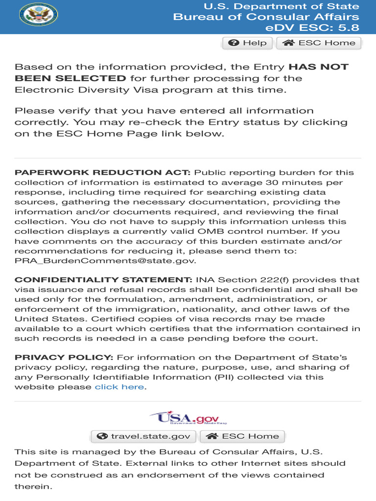 Entrant Status Check Web Site | PDF