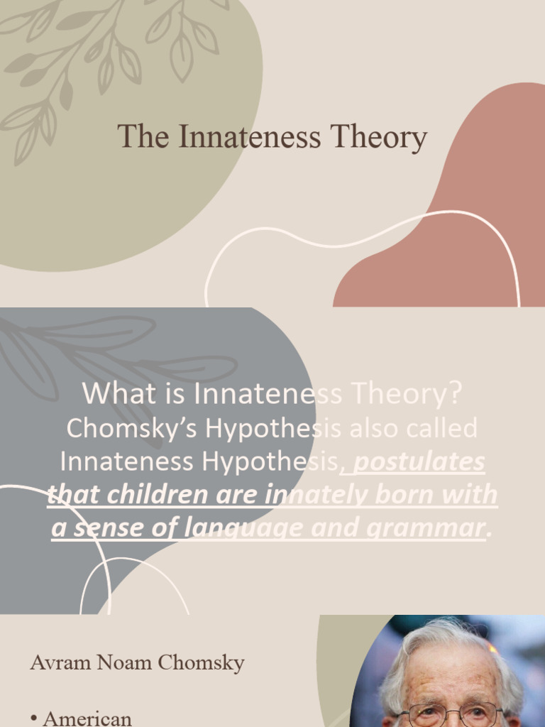 The Innateness Theory | PDF | Philosophy | Language Arts & Discipline