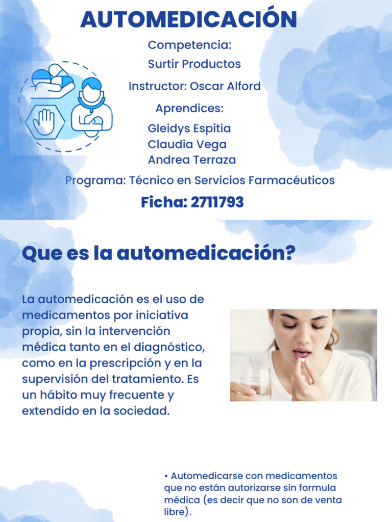 Riesgos de la Automedicación en Adolescentes | PDF | Medicamentos con ...