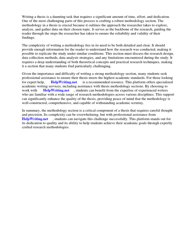 Methodology in Thesis Definition | PDF | Methodology | Qualitative Research