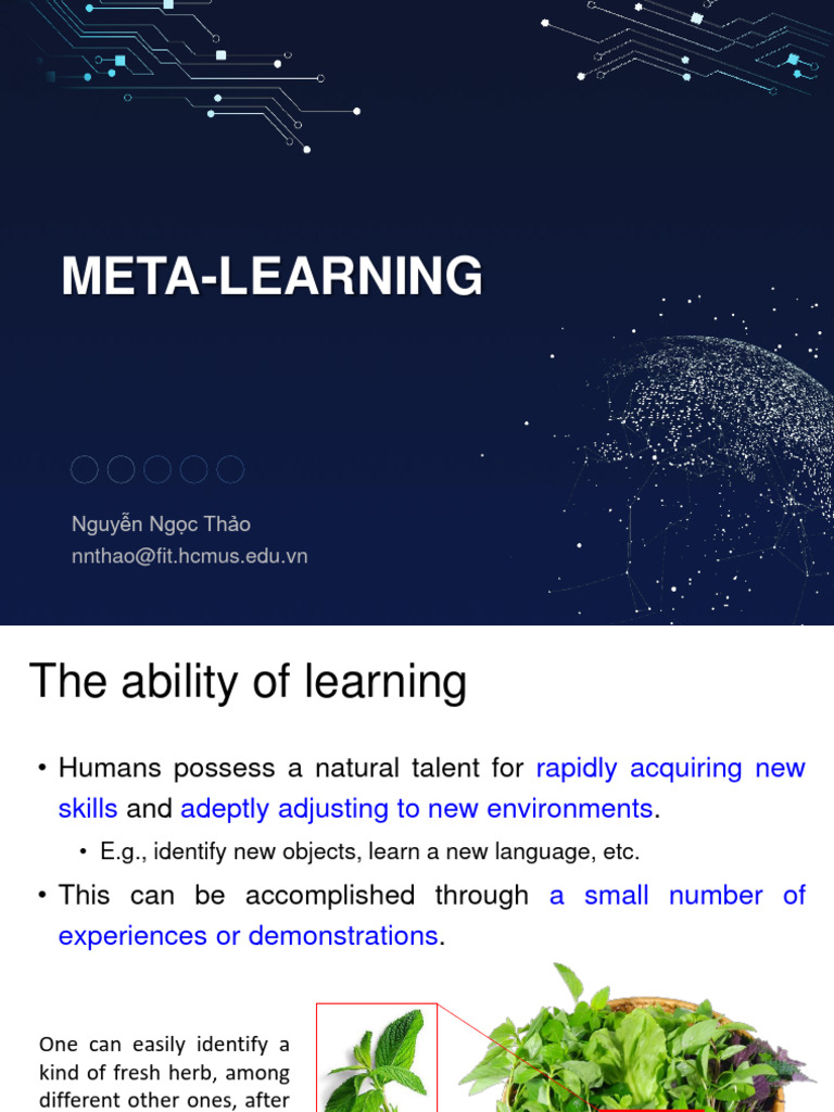 2024 MTH058 Lecture09 Meta Learning | PDF | Learning | Machine Learning 2024 MTH058 Lecture09 Meta Learning | PDF | Learning | Machine Learning