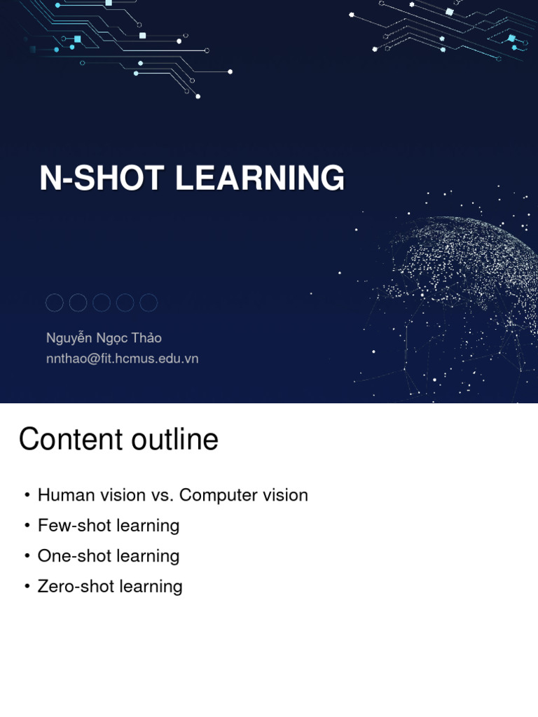 2024 MTH058 Lecture08 N ShotLearning | PDF | Computer Vision | Statistical Classification