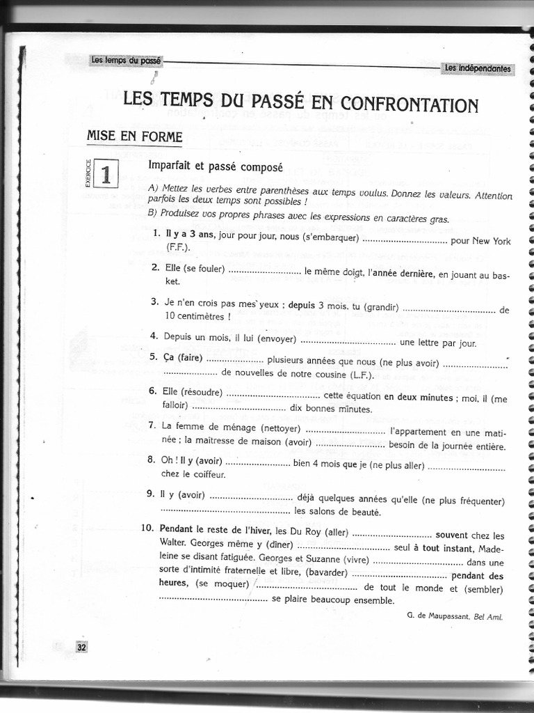 Exercice Imparfait Passé Composé | PDF