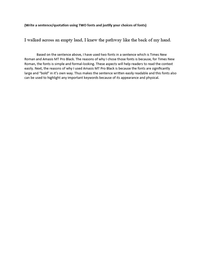 Els 155 Two Fonts Task (Muhammad Nasihin) | PDF