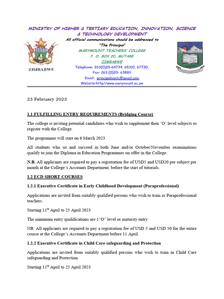 Bridging Course REQUIREMENTS | PDF | College | Educational Stages