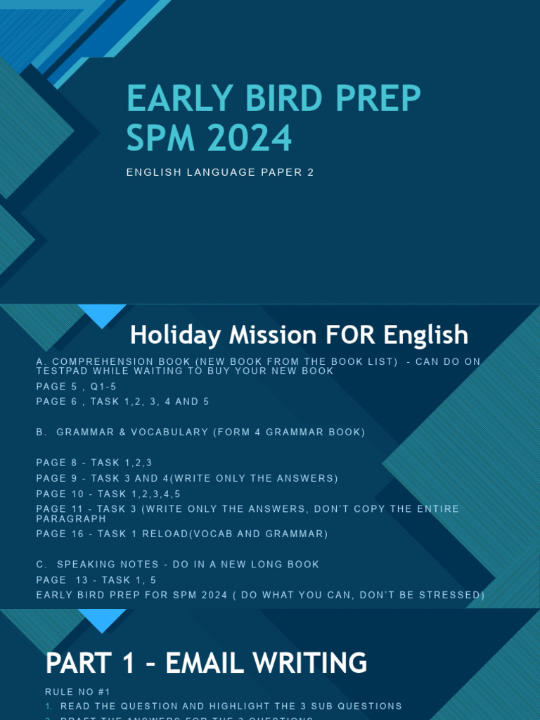 SPM 2024 English Prep Guide | PDF | Human Communication