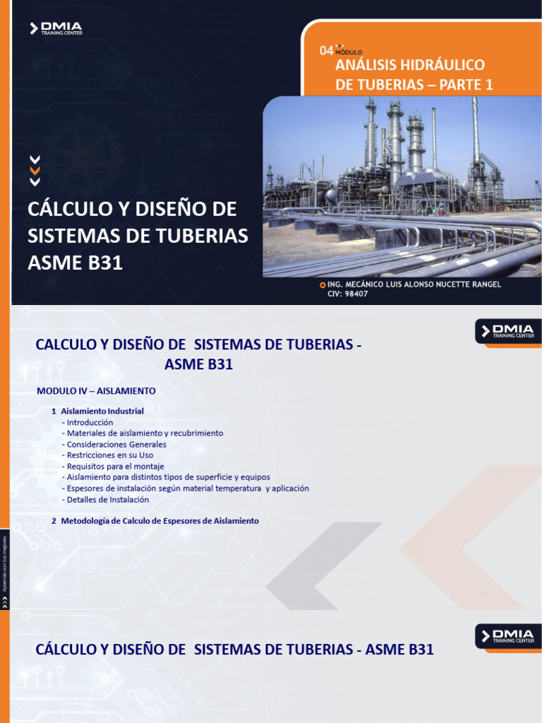 ASME B31 - Modulo IV Diseños de Aislamientos | PDF | Aislamiento ...