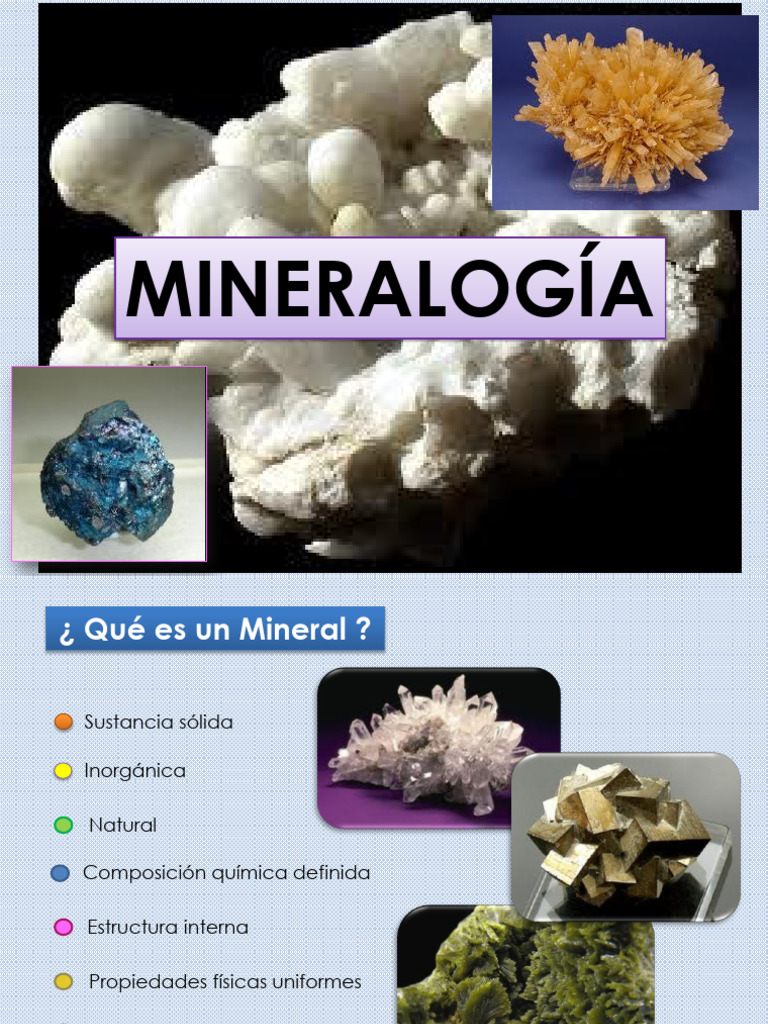 MINERALOGÍA | PDF | Minerales | Mineralogía