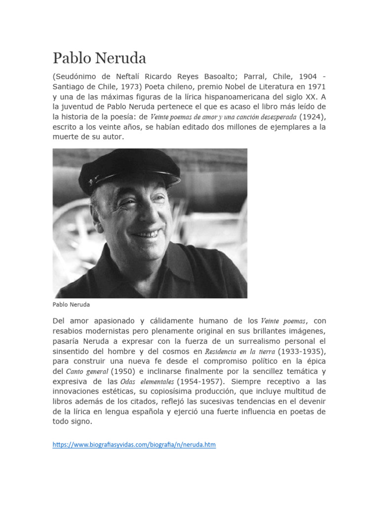 Pablo Neruda | PDF | Chile | España