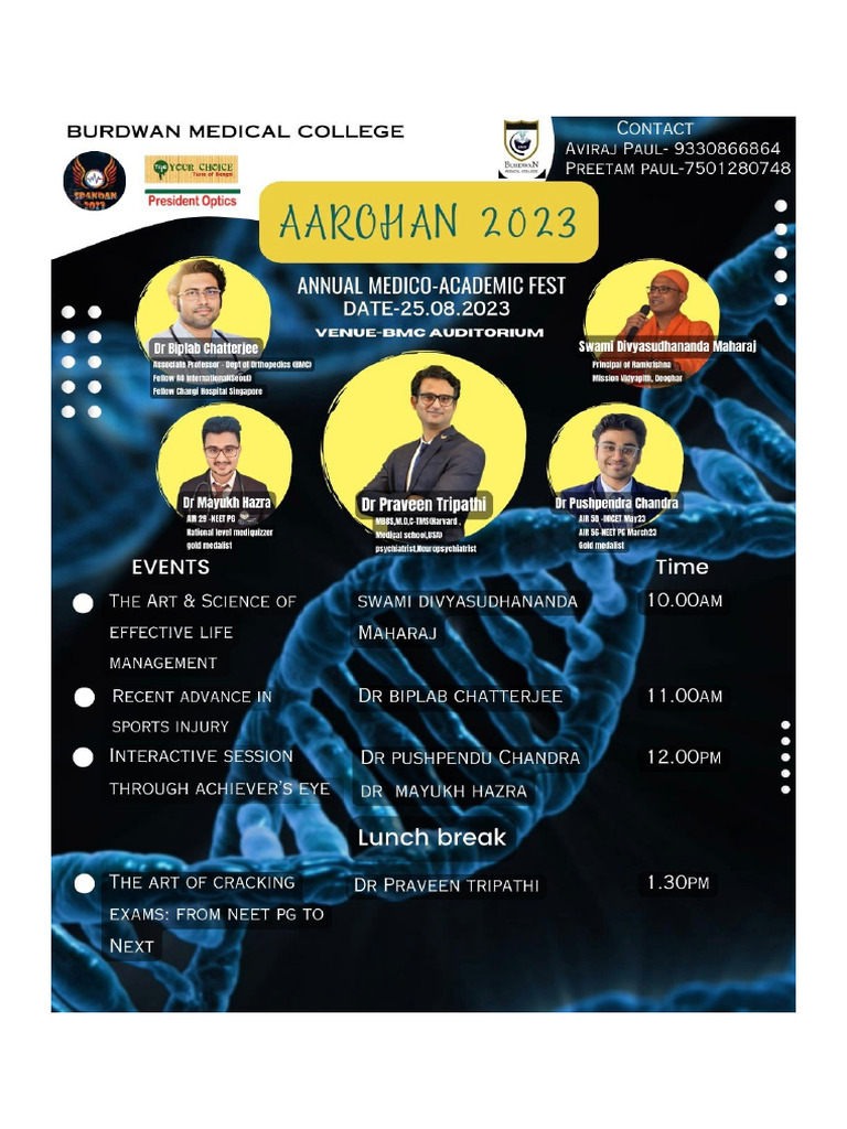 Aarohan 2023 - Academic Fest BMC | PDF