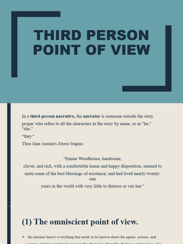 Third Person Point of View | PDF | Narration