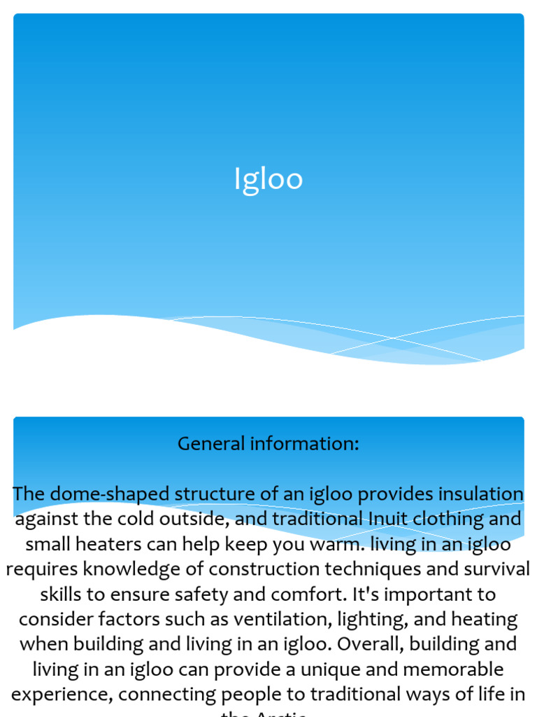 Igloo | PDF | Building Insulation | Ice