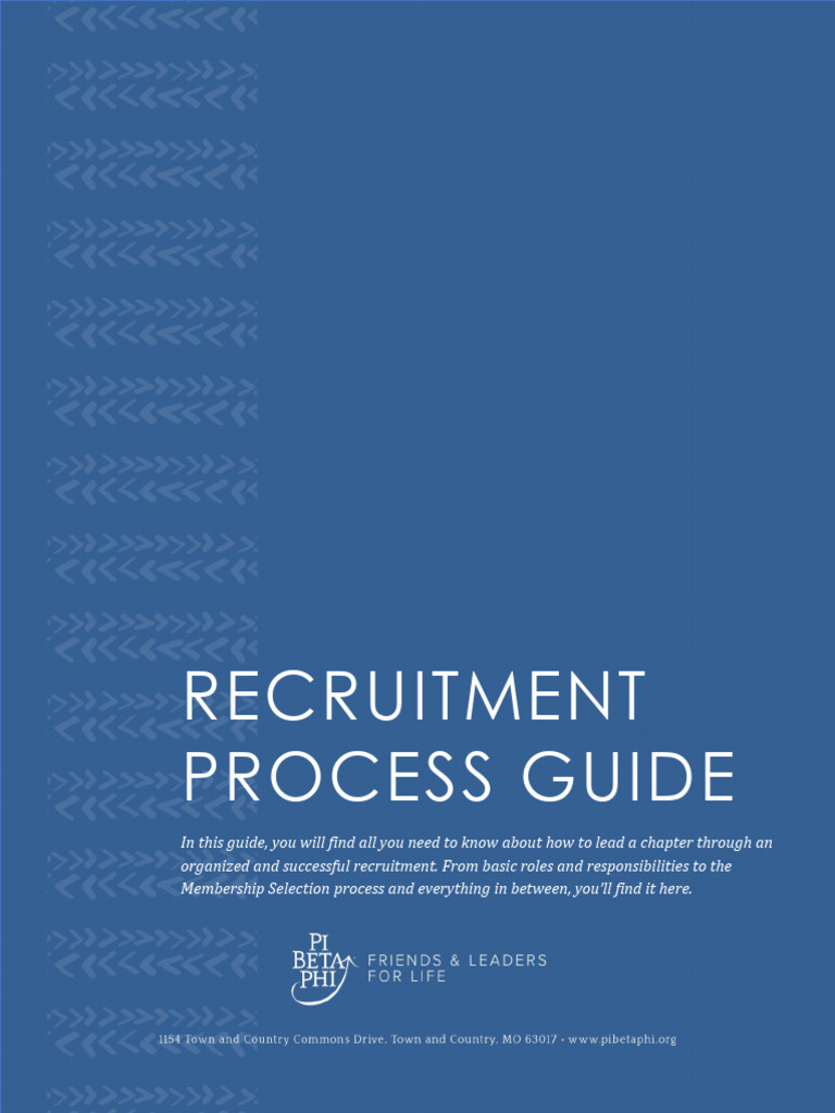 Recruitment Process Guide | PDF | Fraternities And Sororities