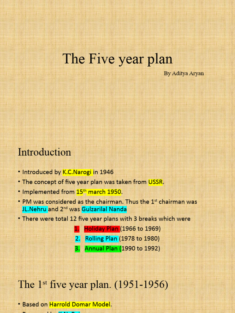 The Five Year Plan | PDF | Economies