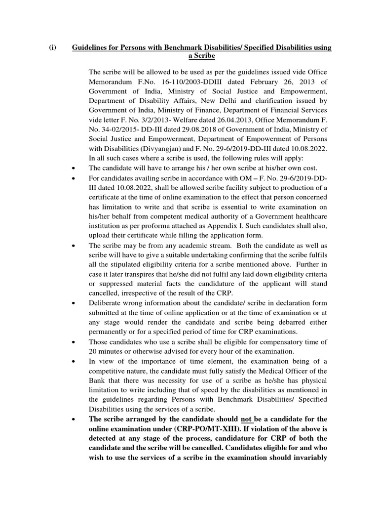 scribe | PDF | Disability