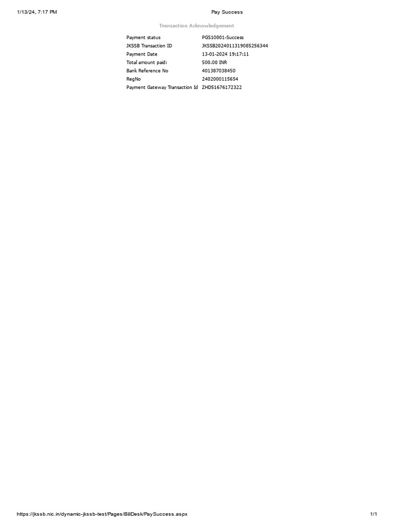 Payment Recept | PDF