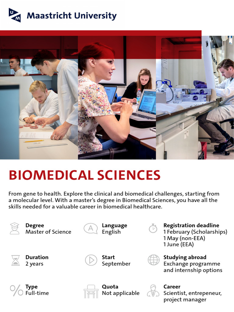 Infobrochure Master Biomedical Sciences (Eng) | PDF | Science ...