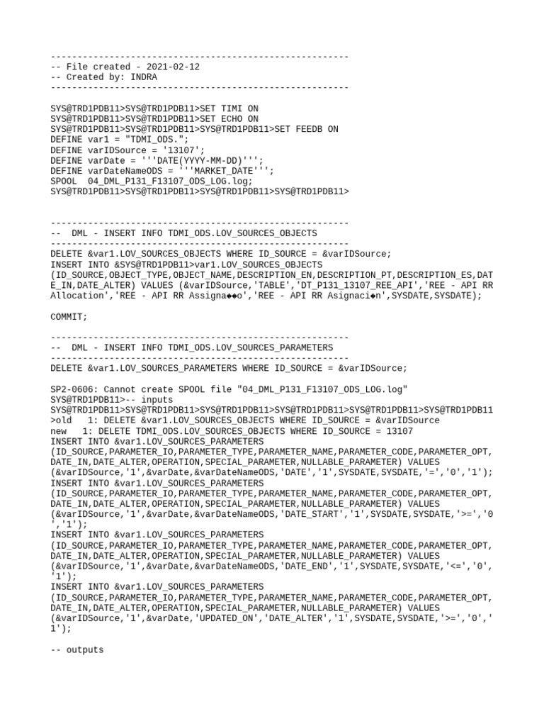 04_DML_P131_F13107_ODS_log | PDF