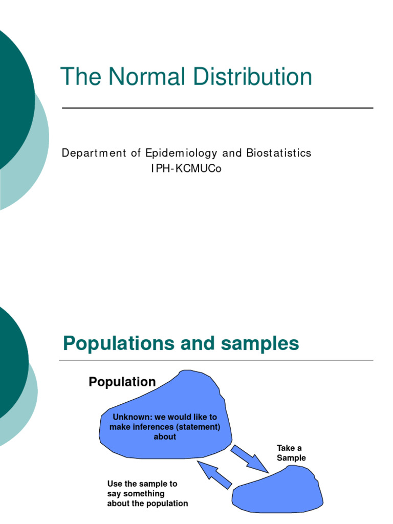 Lecture 6 - The Normal distribution | PDF | Standard Deviation | Normal ...