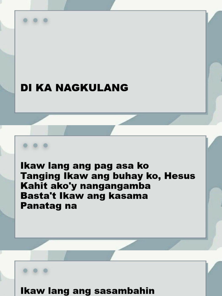 Di Ka Nagkulang | PDF