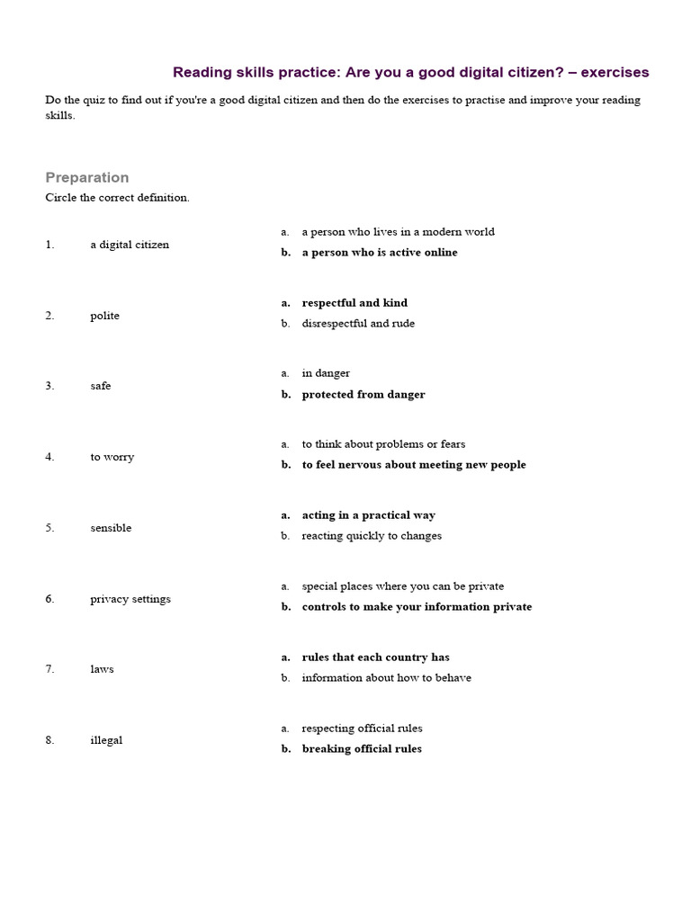 Reading A Good Digital Citizen | PDF | Privacy | Human Communication