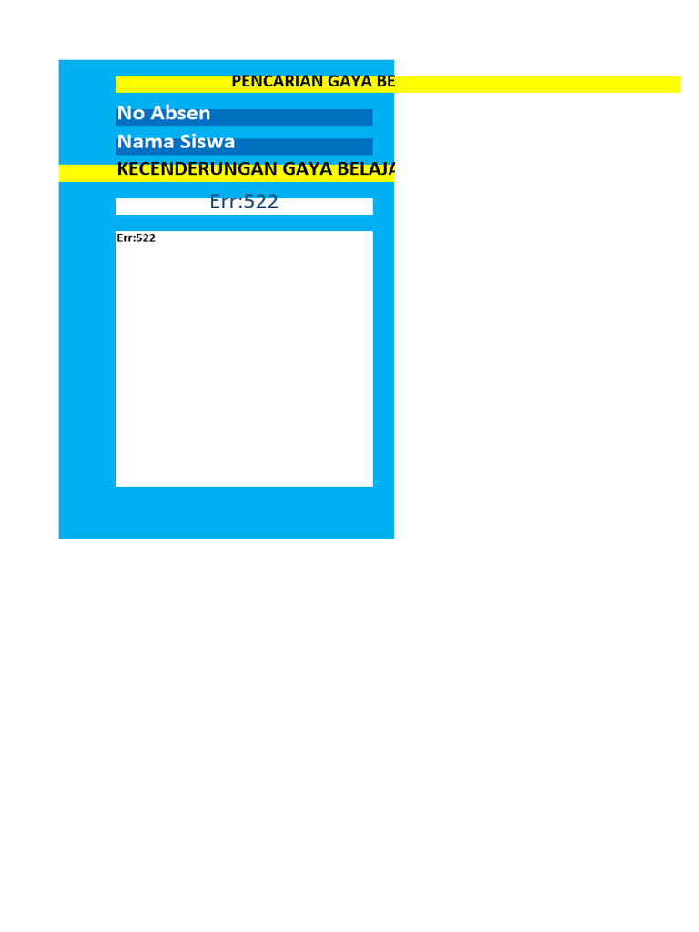 Rekap Gaya Belajar Indra Tata | PDF