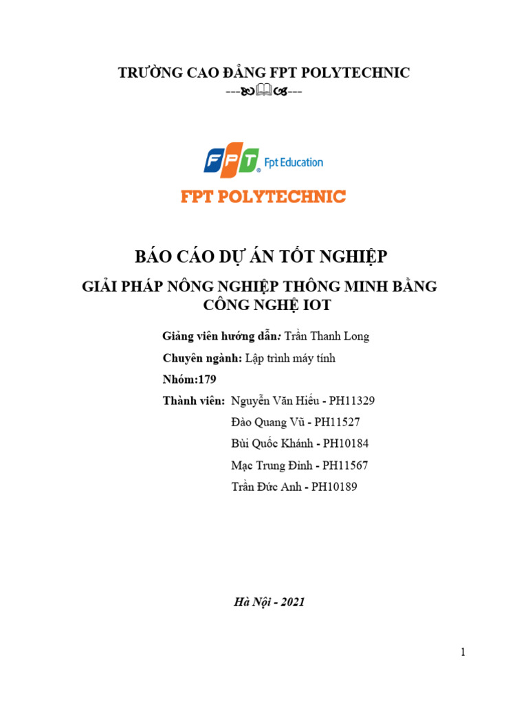 Do An Nong Nghiep Thong Minh Iot Pdf