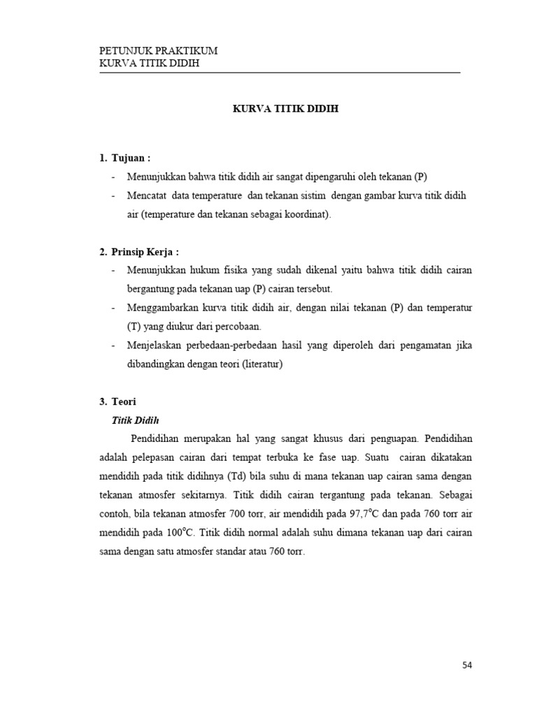 Kurva Titik Didih Air dan Tekanan | PDF