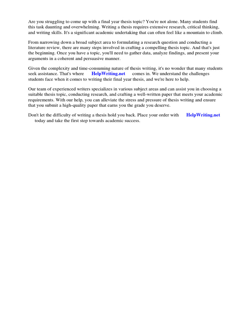 Final Year Thesis Topics | Download Free PDF | Social Media | Popular Culture & Media Studies