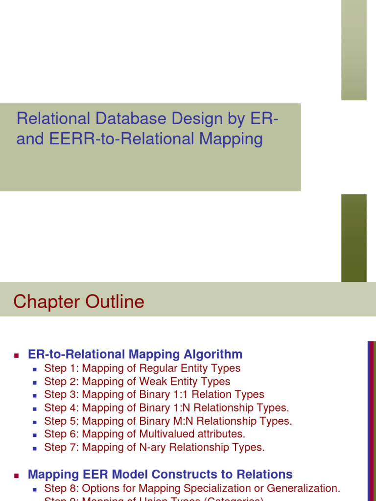 Week-5 (Section-2 (Part-3 ER Modeling To Relational Mapping) ) | PDF | Conceptual Model ...