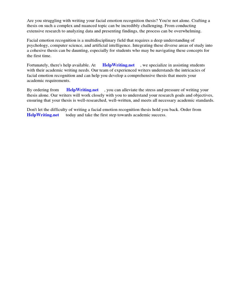 Facial Emotion Recognition Thesis | PDF | Emotions | Facial Expression