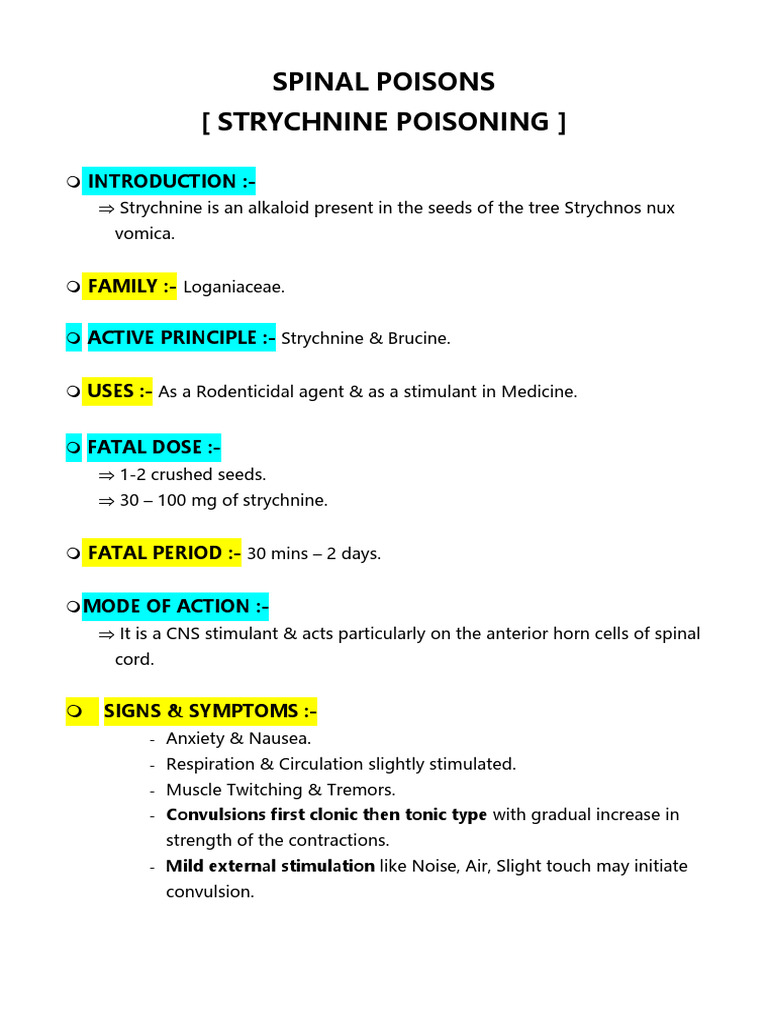 Spinal Poison | PDF | Clinical Medicine