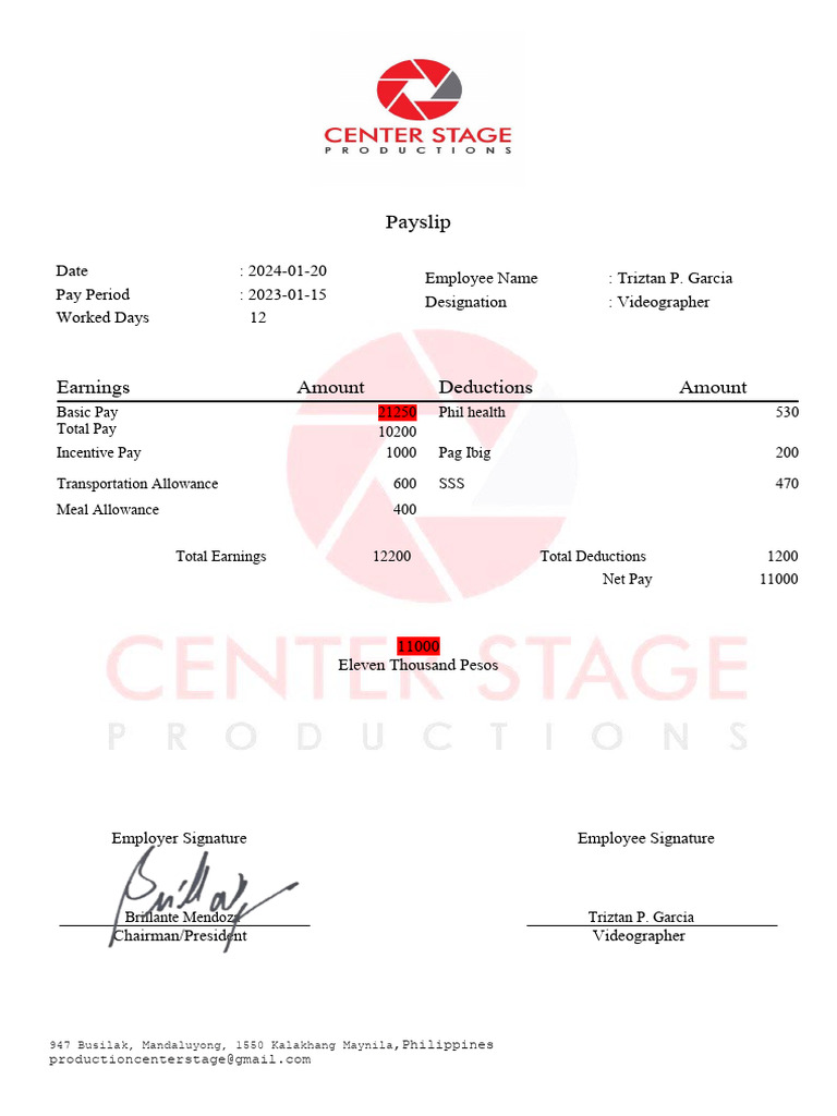 Paysliper Template Grid3 | PDF | Paycheck | Economy Of The Philippines