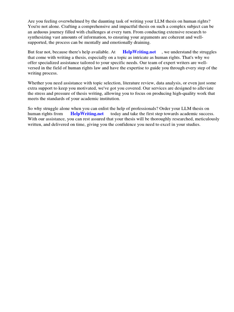 LLM Thesis On Human Rights | PDF | Corporate Social Responsibility ...