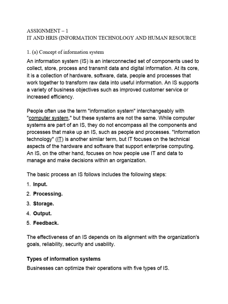 Assignments 3RD Sem Hris | Download Free PDF | Central Processing Unit | Computer Data Storage