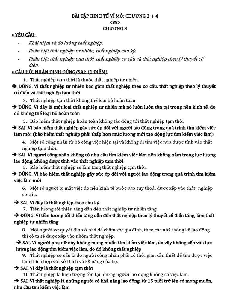 BẢI TẬP KTVM CHƯƠNG 3+4 | PDF