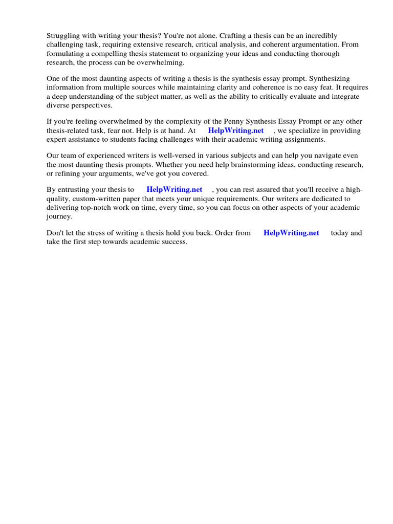 Penny Synthesis Essay Prompt | PDF | Essays | Http Cookie