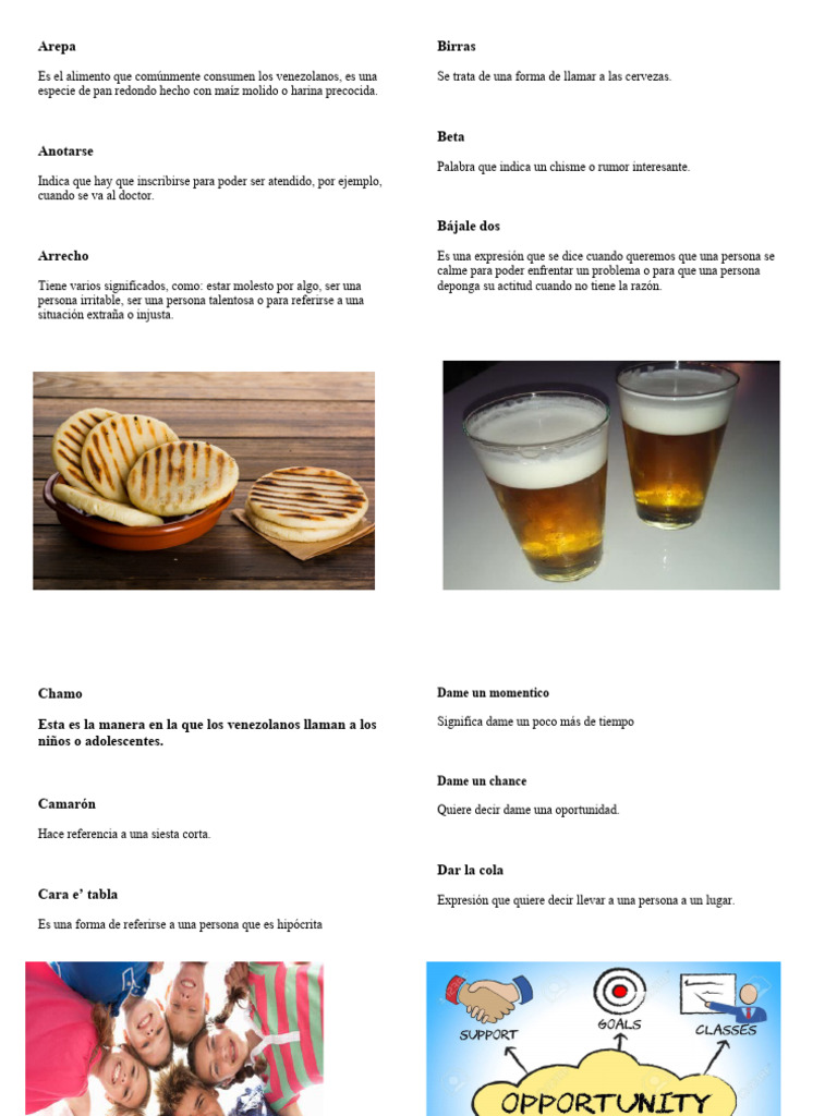 Diccionario de Modismos Venezolanos | PDF | Alimentos