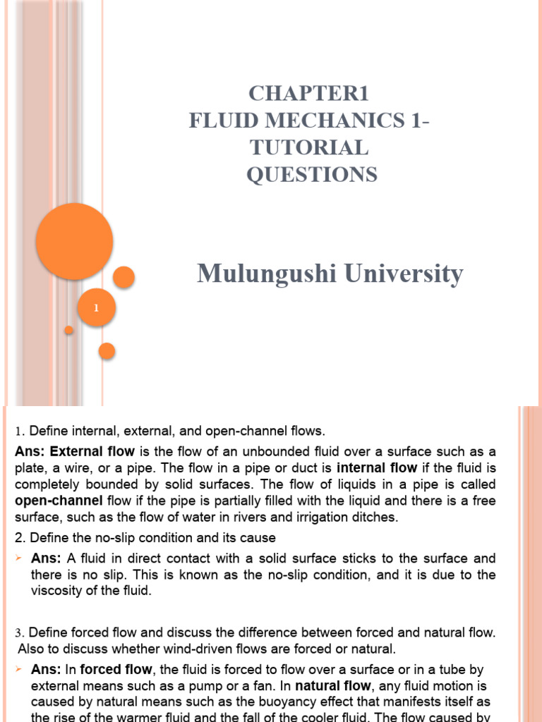 Fluids Chapter 1 Tutorial | Download Free PDF | Fluid Dynamics | Boundary Layer