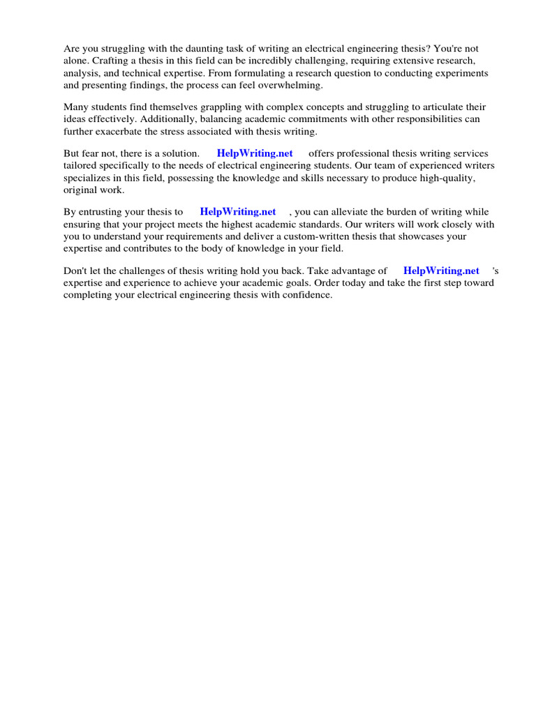 Electrical Engineering Thesis Example | PDF | Alternating Current ...