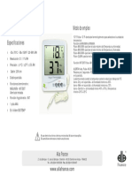 Ficha Tecnica Termohigrometro | PDF