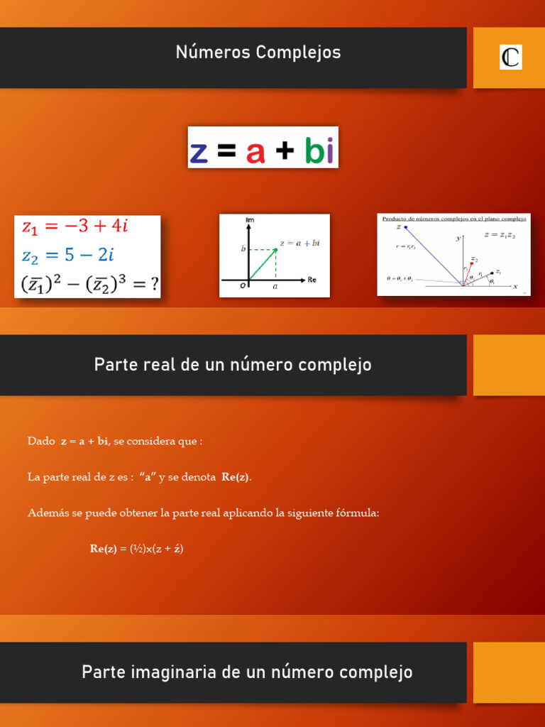Presentación Números Complejos | PDF | Número complejo | Ecuaciones